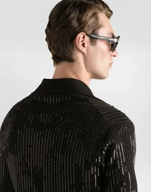Dolce & Gabbana Wool And Silk Polo Shirt Sweaters And Cardigans