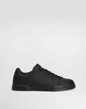 Dolce & Gabbana Portofino Light Sneaker In Calfskin Sneakers Leather - Black