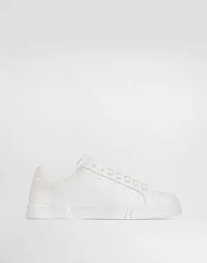 Dolce & Gabbana Portofino Light Sneaker In Calfskin Sneakers Leather - White