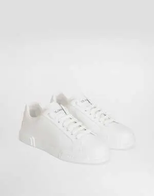 Dolce & Gabbana Portofino Light Sneaker In Calfskin Sneakers Leather - White