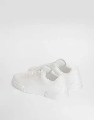 Dolce & Gabbana Portofino Light Sneaker In Calfskin Sneakers Leather - White