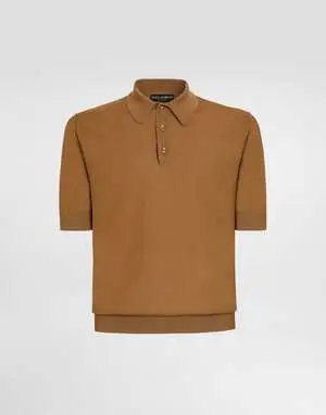 Dolce & Gabbana Fine-gauge Cashmere Polo Shirt - Brown