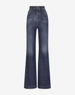 Dolce & Gabbana Flared Denim Jeans Denim And Jeans Multi-colored - Blue