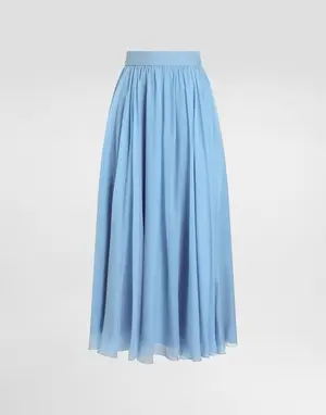 Dolce & Gabbana Chiffon Circle Skirt Collection - Azure