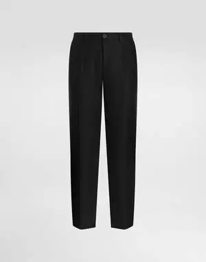 Dolce & Gabbana Linen Pants - Man Pants And Shorts 48 Black