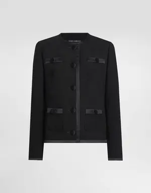 Dolce & Gabbana Single-breasted Jacket In Double Crêpe Coats And Jackets - Black