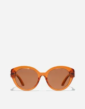 Dolce & Gabbana Everyday Flower Sunglasses Sunglasses - Transparent Orange