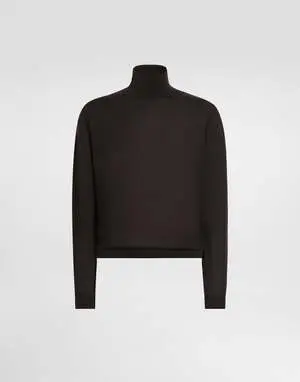 Dolce & Gabbana Cashmere Turtleneck Pullover Sweaters And Cardigans - Brown