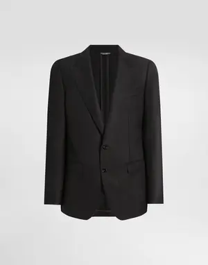 Dolce & Gabbana Single-breasted Taormina Wool Jacket Suits And Blazers - Black