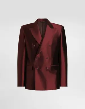 Dolce & Gabbana Giacca Suits And Blazers Burgundy Silk - Bordeaux