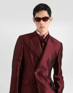Dolce & Gabbana Giacca Suits And Blazers Burgundy Silk