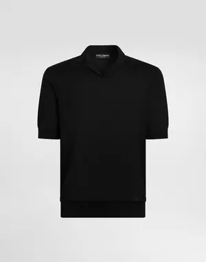 Dolce & Gabbana Silk Knit Polo Shirt Sweaters And Cardigans