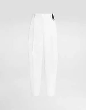 Dolce & Gabbana Cotton Gabardine Trousers Pants And Shorts Cotton - White