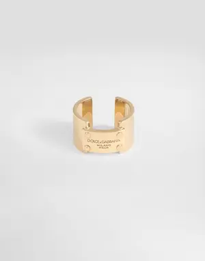 Dolce & Gabbana Ring With Logo Tag Bijoux Metal - Gold