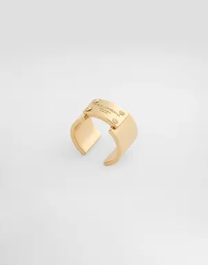 Dolce & Gabbana Ring With Logo Tag Bijoux Metal