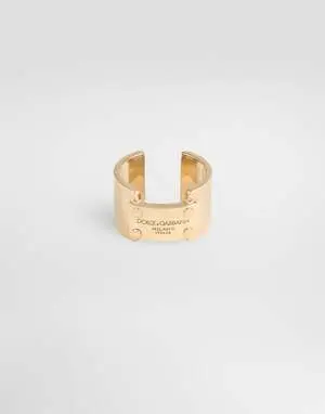 Dolce & Gabbana Logo Tag Ring - Gold