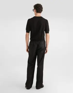 Dolce & Gabbana Micro-dot Stitch Silk Pullover Sweaters And Cardigans - Black