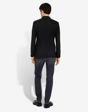 Dolce & Gabbana Single-breasted Wool Taormina-fit Jacket With Dg Patch Suits And Blazers