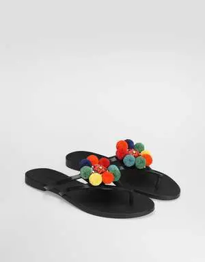 Dolce & Gabbana Beachwear Slides And Mules Multi-colored