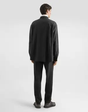 Dolce & Gabbana Mélange Wool Mat Shirt Shirts Gray Wool - Grey