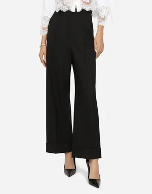 Dolce & Gabbana Twill Culottes Pants And Shorts Wool
