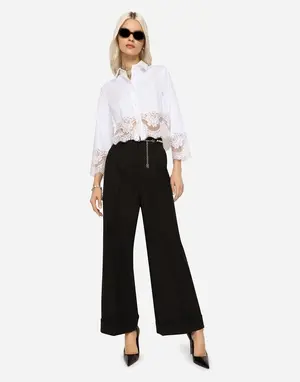 Dolce & Gabbana Twill Culottes Pants And Shorts Wool