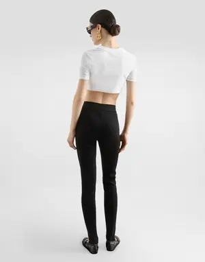 Dolce & Gabbana Technical Jersey Leggings With Branded Elastic Pants And Shorts Fabric
