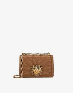 Dolce & Gabbana Medium Devotion Shoulder Bag Shoulder And Crossbody Bags Leather - Beige