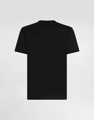 Dolce & Gabbana Cotton T-shirt With Patch T-shirts And Polos - Black