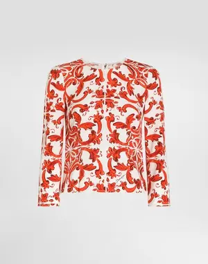 Dolce & Gabbana Majolica Print Bustier Top - Multicolor