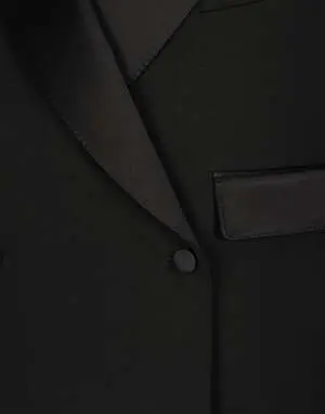 Dolce & Gabbana Short Double-breasted Wool Gabardine Tuxedo Jacket Blazers Wool