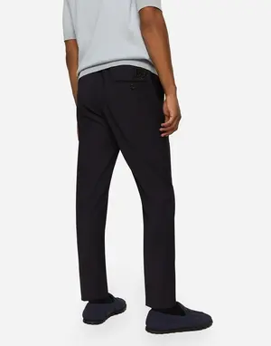 Dolce & Gabbana Stretch Wool Dg Embroidery Trousers