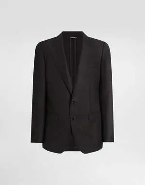 Dolce & Gabbana Single-breasted Taormina Wool Jacket Suits And Blazers - Black