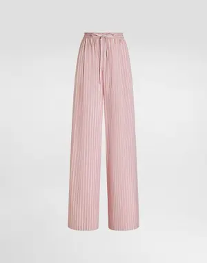 Dolce & Gabbana Striped Poplin Trousers Pants And Shorts - Multicolor