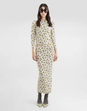 Dolce & Gabbana Small Floral-print Skirt Skirts