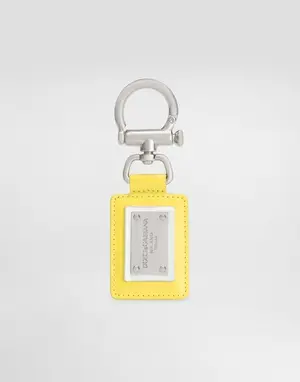 Dolce & Gabbana Smooth Calfskin Keyring Leather - Yellow