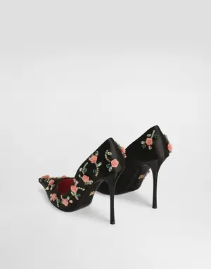 Dolce & Gabbana Satin Pumps With Embellishts Pumps And Slingback