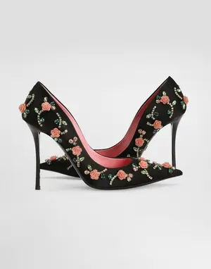 Dolce & Gabbana Satin Pumps With Embellishts Pumps And Slingback