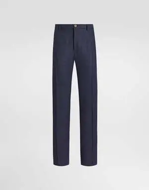 Dolce & Gabbana Linen Pants - Man Pants And Shorts 52 Blue