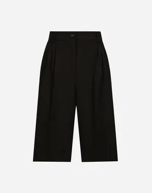 Dolce & Gabbana Wool Gabardine Tuxedo Bermuda Shorts Pants And Shorts Wool - Black