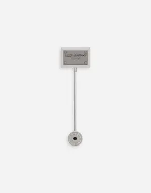 Dolce & Gabbana Dg Logo Tag Lapel Pin Bijoux Metal - Silver