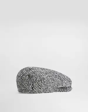 Dolce & Gabbana Wool Blend Dotted Flat Cap Hats And Gloves