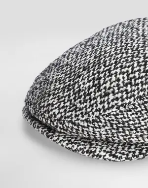 Dolce & Gabbana Wool Blend Dotted Flat Cap Hats And Gloves