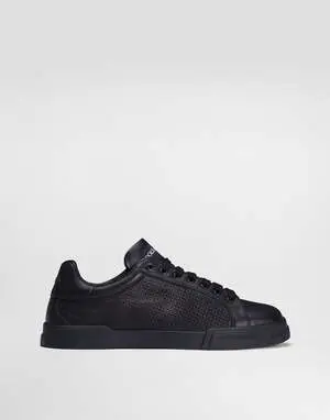 Dolce & Gabbana Portofino Light Strobel Sneakers In Calfskin Sneakers - Blue