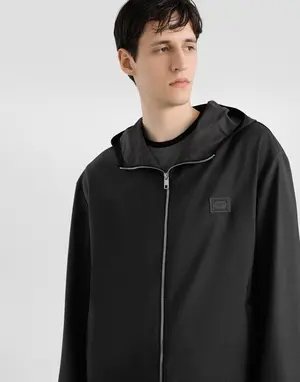 Dolce & Gabbana Wool Canvas Hooded Jacket Coats And Jackets Gray