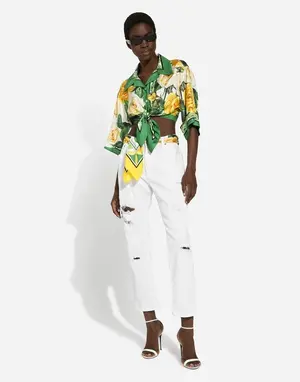 Dolce & Gabbana Cotton Denim Jeans With Rips Denim And Jeans Multi-colored