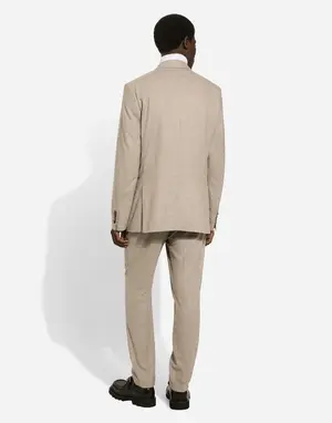 Dolce & Gabbana Deconstructed Double-breasted Cashmere Jacket Suits And Blazers - Beige