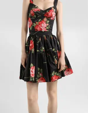 Dolce & Gabbana Rose Bouquet Print Tiered Mini Skirt - Multicolor