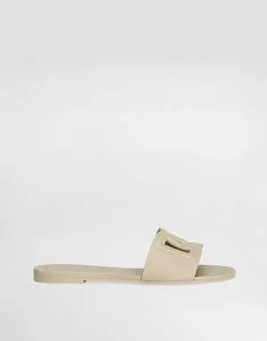 Dolce & Gabbana Beachwear Slides And Mules Rubber - Beige