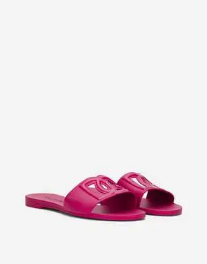 Dolce & Gabbana Beachwear Slides And Mules Rubber - Fuchsia